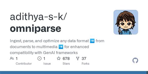 Github Adithya S Komniparse Ingest Parse And Optimize Any Data Format ️ From Documents To