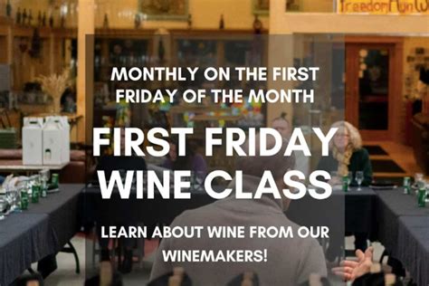 First Friday Wine Class Freedom Run Winery Visit Niagara Falls