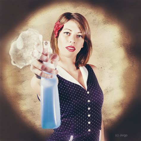 Pump Action Pin Up Woman Killing Glass Grime By Jorgo Wall Art