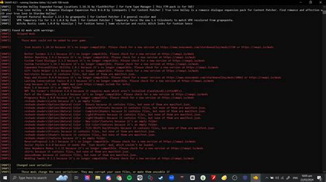 mod error even though updated r smapi