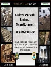 Comprehensive Guide On Army Audit Readiness For General Equipment