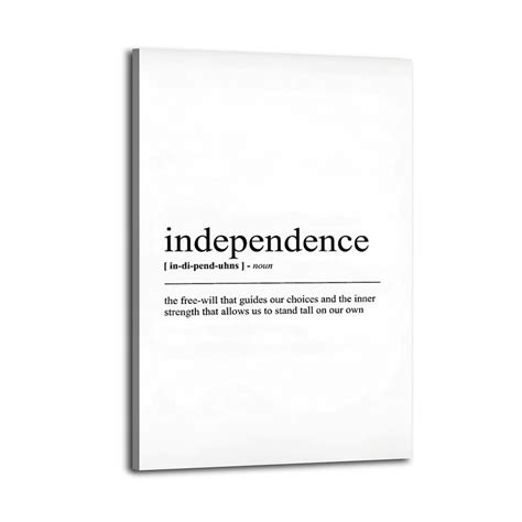 Independence Definition Print Independence Dictionary Art Poster
