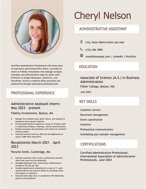 Administrative Assistant Resume Template