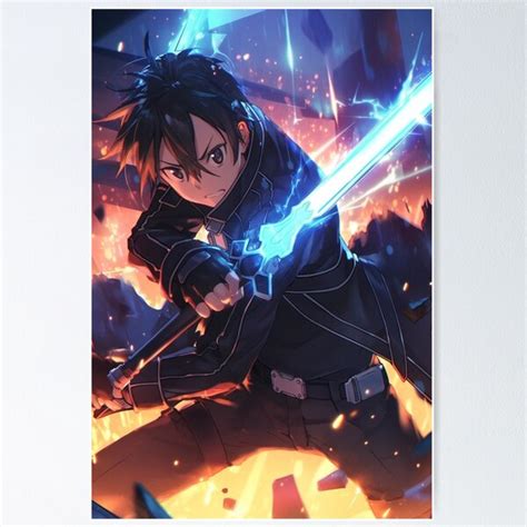 Kirito Poster For Sale By Jinwooo Redbubble