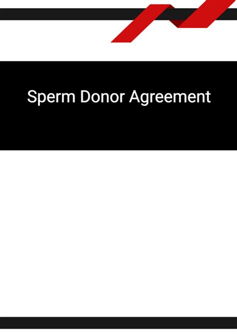 Sperm Donor Agreement Template In Word Doc Artificial Insemination