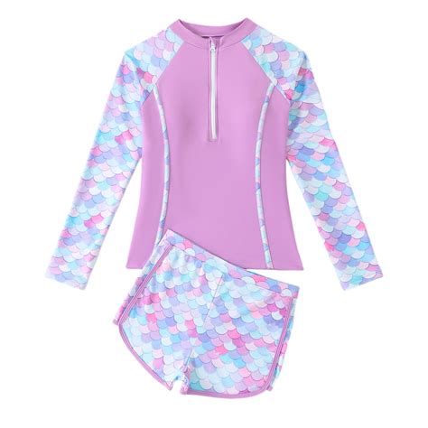 Gelikeya Girls Bathing Suits Size 7 8 Swimwear Swimsuits 2 Piece Rash