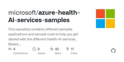 Siva Sannidhi On Linkedin Github Microsoftazure Health Ai Services Samples This Repository