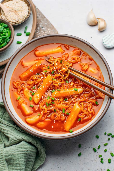 Tteokbokki Ingredients Tteokbokki Hot And Spicy Rice Cakes