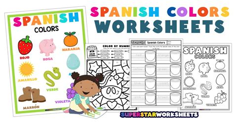 Spanish Color Worksheets Superstar Worksheets