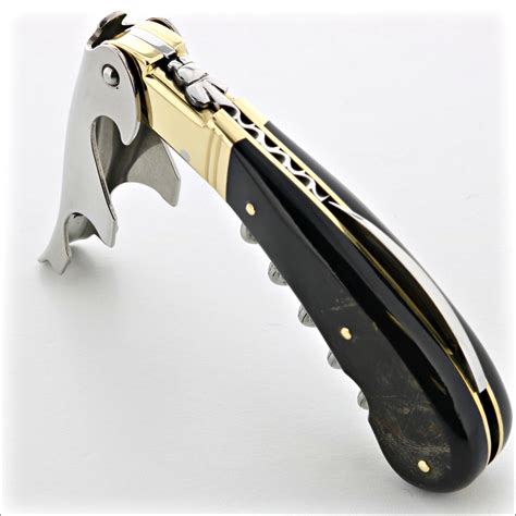 Laguiole Magnum Cold Forged Brass Corkscrew Buffalo Bark Laguiole