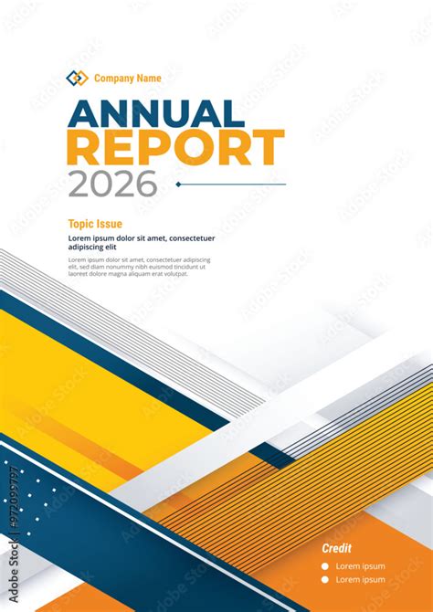 A4 Size Book Cover Template For Annual Report Magazine Booklet