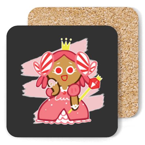 Princess Cookie Run Kingdom Cookie Coasters Round Coaster Black Sold By