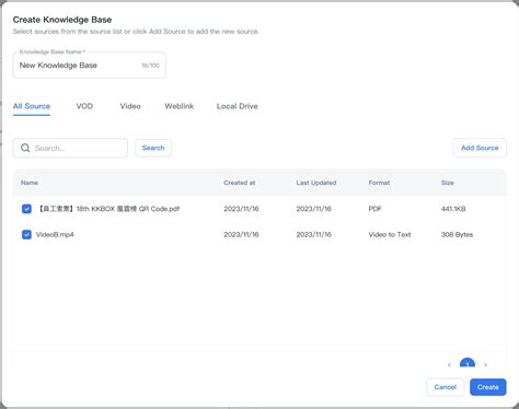 Create Knowledge Base Blendvision
