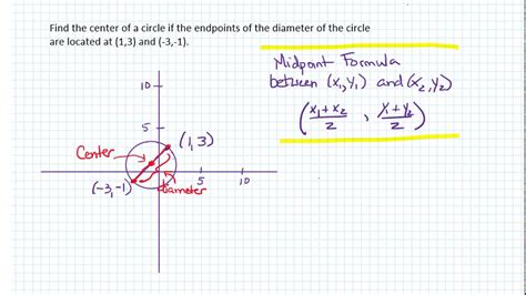 How To Find The Center Of A Circle With Diameter Endpoints At Humberto