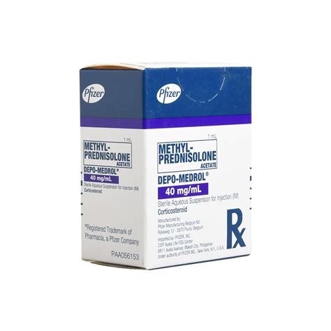 Depo Medrol Methylprednisolone Acetate 40 Mgml Suspension For