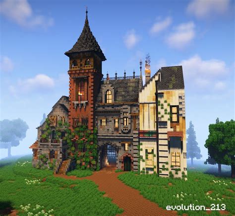 Minecraft Cottage In A Grassy Area