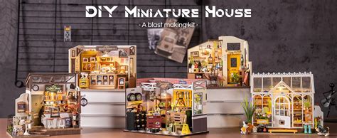 Rowood Miniature House Kit Diy Miniature Dollhouse Craft Kits For Adults Mini House