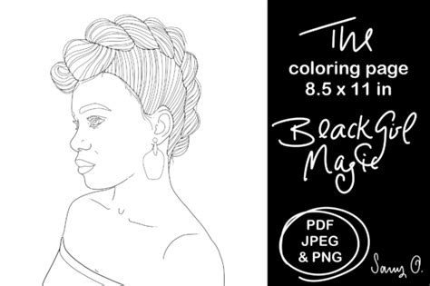 Black Girl Magic For Coloring Book Graphic By Sany O · Creative Fabrica