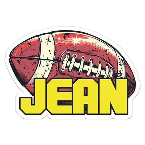 Football Jean Sticker Phone Decal Water Bottle Stickers Car Decals