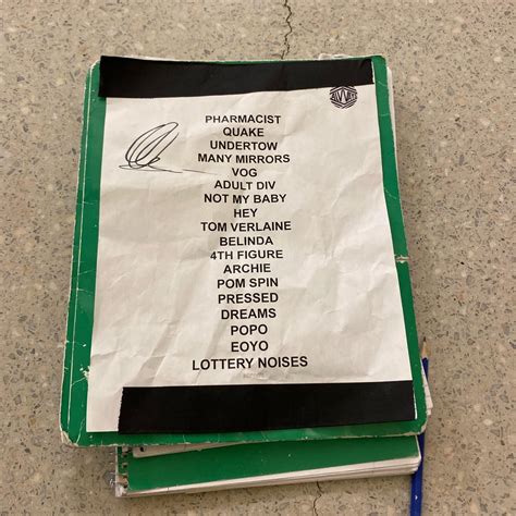 Setlist From Boston Show I Met Alec And He Signed It R Alvvays