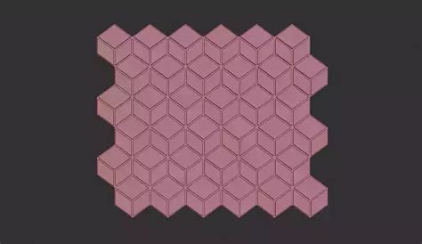 Cubic Pattern Seamless 3d Model 3d Printable Cgtrader