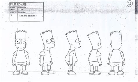How To Draw Bart Simpson Model Sheets And Action Poses Contains A Handy Turnaround Model Sheet