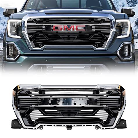 American Modified Armor Grille W Emblem Base Chrome Glossy Black For
