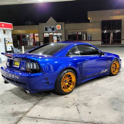 Slammed And Modded Electric Blue Ford Mustang Sn95 Custom Build Ford