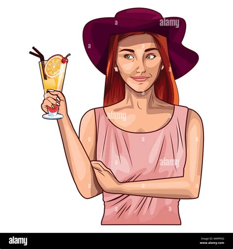 Pop Art Beautiful Woman Cartoon Stock Vector Image And Art Alamy