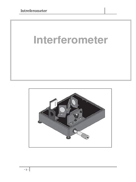 Interferometer Experiment Pdf Interferometry Wavelength