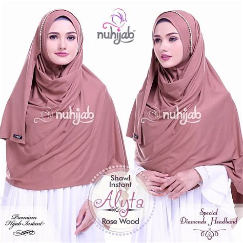 Jual Alyta Shawl Instant Rose Wood Shopee Indonesia