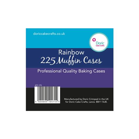 Muffin Cases Assorted Rainbow Mix Tom Anderson Distributor To The Food Trade