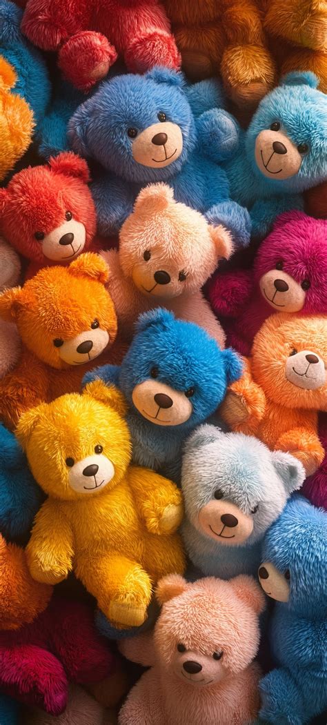 Colorful Teddy Bear Parade 4k Wallpaper Cute Vibrant Background For