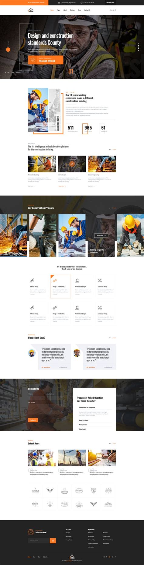Buildrop Construction Psd Template Psd Templates Psd Website