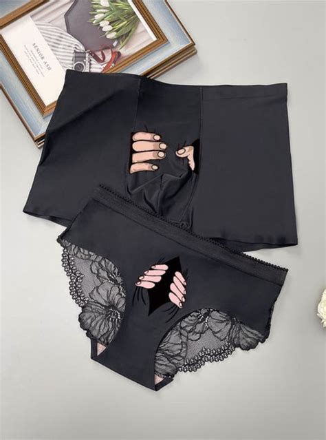 His And Hers Matching Underwear Set Couple Brief And Panty Panteazy