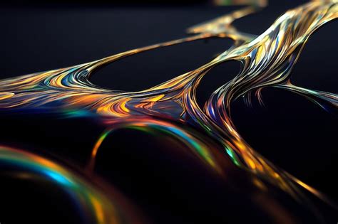 Premium Ai Image Abstract Background Of Iridescent Fluid Swirling Design