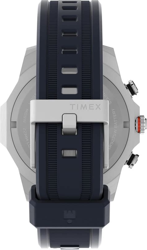 Timex Mens Ironman Adrenaline 48mm Watch Black Strap Black Dial Black Casebluebluesilver