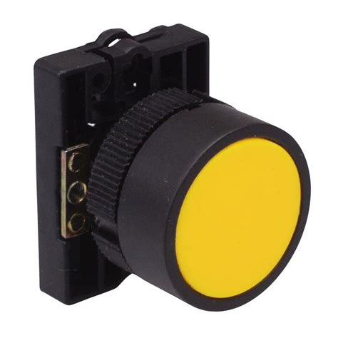 Ptecpnyellow Yellow Flush Push Button Switch