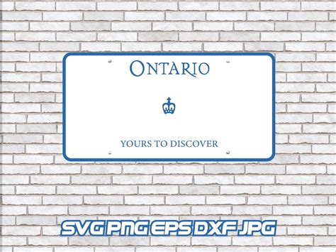 Ontario License Plate Svg Canada Png License Plate Frame Template