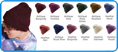 Acrylic Made Heritage Beanie In 12 Colours From Stock Bc425