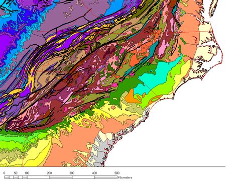 Geological Map Of Nc And Sc Coast Nc Map Map Geology
