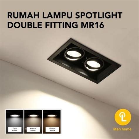 Jual Rumah Lampu Downlight Halogen Double Fitting Mr16 Led 7w 7 Watt