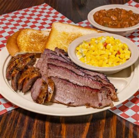 Combo Brisket Plate Two Meats Lyndons Pit Bar B Q