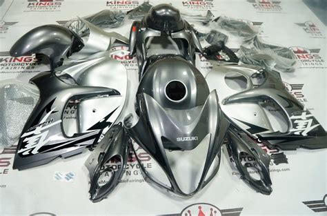 Suzuki Hayabusa Fairing Pieces Gray Silver White Black Kings