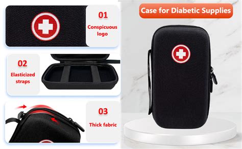 Icimbi Diabetic Supplies Travel Case Carrying Case