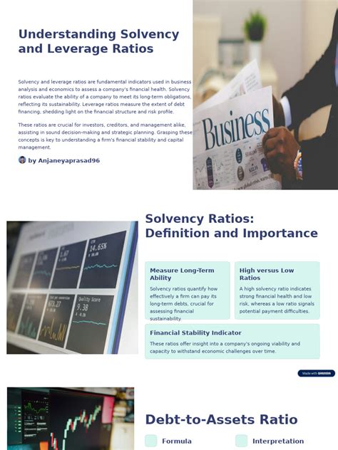 Understanding Solvency And Leverage Ratios Pdf Leverage Finance Debt