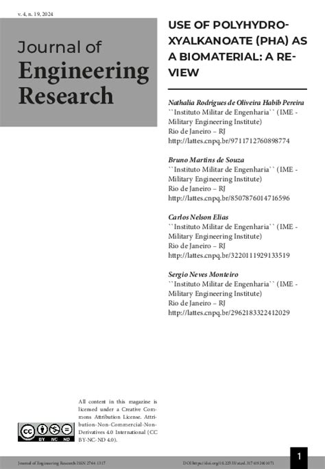 Pdf Use Of Polyhydroxyalkanoate Pha As A Biomaterial A Review