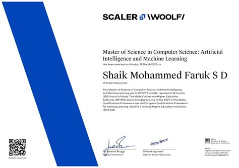 Ai Machinelearning Computerscience Certification Datascience Shaik Mohammed Faruk S D