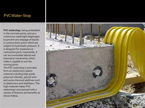 Applied Use Of Pvc And Rubber Water Stops On Concrete Structures Pdf