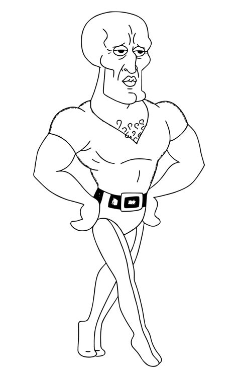 Amazing Squidward Coloring Page Download Print Or Color Online For Free